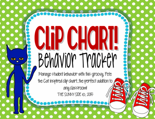 Cool Cat Behavior Clip Chart | Teaching Resources