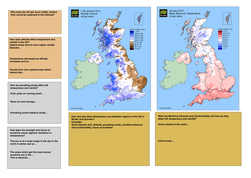 UK weather and climate factors causing variations | Teaching Resources