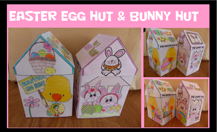 Easter Crafts - The Easter Egg Hut & The Bunny Hut | Teaching Resources