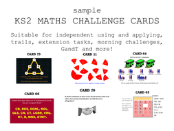 ks2 maths challenge cards - fun! | Teaching Resources
