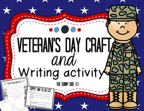 Simple Veteran's Day Craft & Writing Activity | Teaching Resources