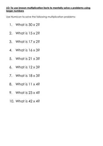 Teaching Written Methods of Multiplication - Year 3 Whole Unit inc ...