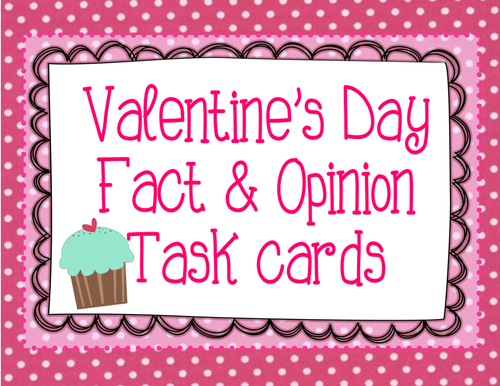 Valentine's Day Fact & Opinion Task Cards | Teaching Resources