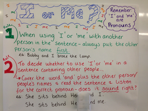 Grammar I or Me Rule Year 5/6 Pronoun | Teaching Resources