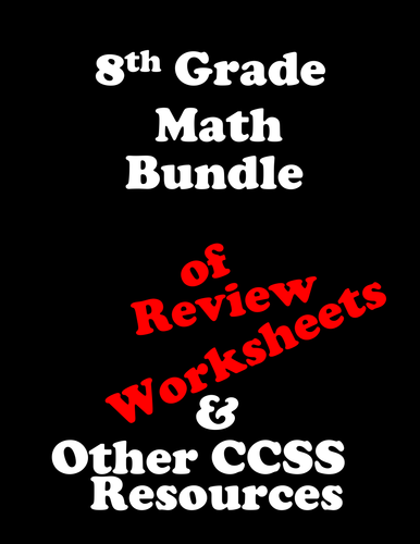 8th Grade Math Bundle | Teaching Resources