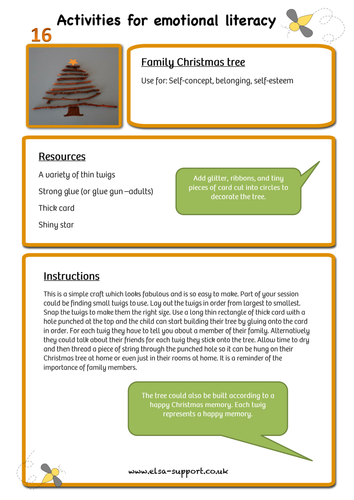 Christmas activities for emotional literacy | Teaching Resources