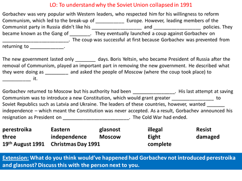 EDEXCEL GCSE HISTORY - Modern World - Entire SOW on the Cold War (1943 ...