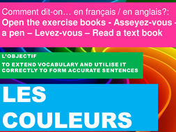 Les Couleurs - French Year 7 - Powerpoint Lesson | Teaching Resources