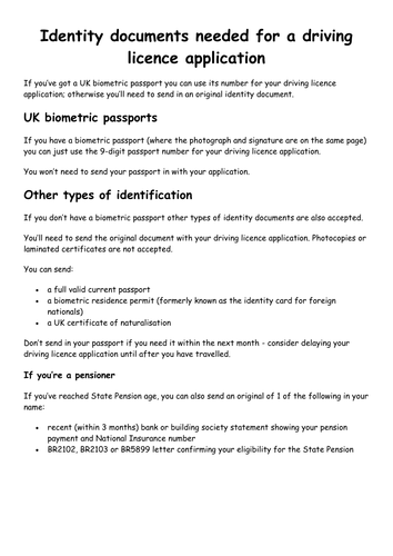 Proving Your Identity | Teaching Resources