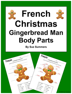 French Christmas Gingerbread Man and Body Parts - Noel by ...