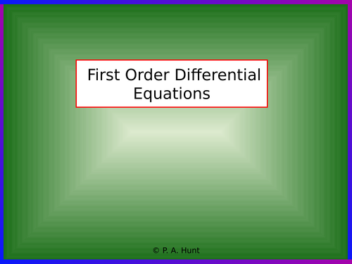 Differential Equations Bundle | Teaching Resources