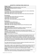 Christmas Descriptive Poems Complete Poetry Lesson for English ...