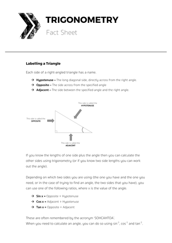 Finding Unknown Sides Using Trigonometry - Complete Lesson | Teaching ...