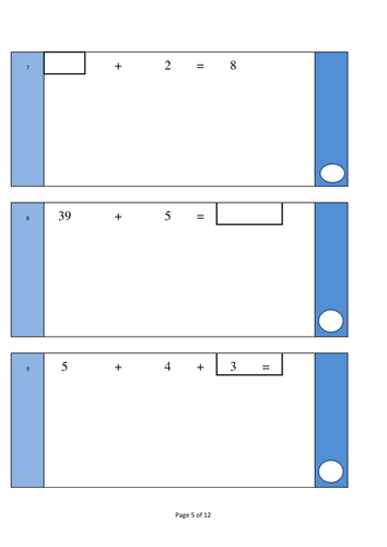KS1 Arithmetic paper. New style 2016 onwards, 25 Questions and answers ...