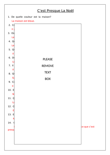 FRENCH - CHRISTMAS - C'est Presque Noël - Comprehension - Worksheets ...