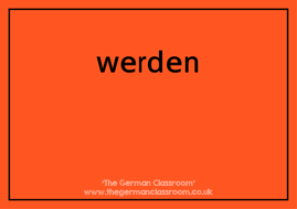 'Werden' Conjugation Posters | Teaching Resources
