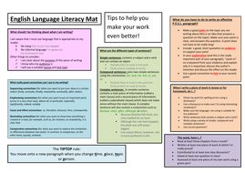 Double-sided Literacy Mat for KS3 and KS4 | Teaching Resources