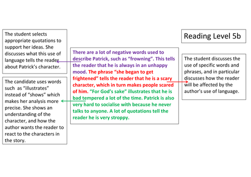 KS3 Reading and Writing fully-levelled Exemplar Materials | Teaching ...