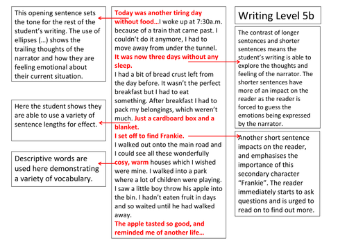 KS3 Reading and Writing fully-levelled Exemplar Materials | Teaching ...