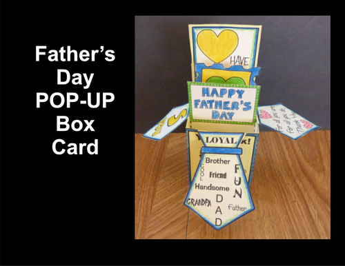 Father's Day Craft - POP-UP Tie Box Card | Teaching Resources