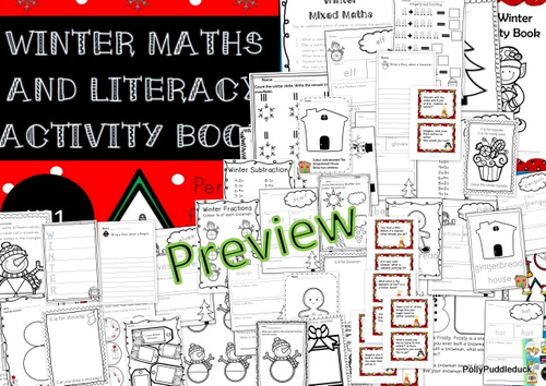 Winter Maths and Literacy Activity Book (KS1) | Teaching Resources