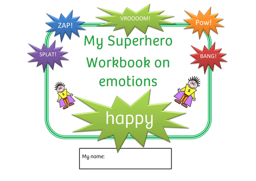 Superhero themed emotion booklets and games | Teaching Resources