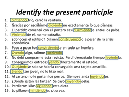 Spanish present participles - identifying and translating | Teaching ...