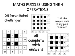 maths puzzles - tricky! | Teaching Resources