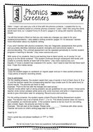 Phonics Screener: Editable | Teaching Resources