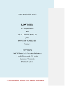 LOVE(III) by George Herbert by driveinclouds - UK Teaching Resources - TES