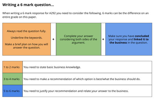 OCR GCSE Business Studies 6 mark question structure sheets | Teaching ... OCR GCSE Business Studies 6 mark question structure sheets | Teaching ...