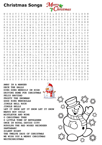 Christmas Theme Word Search Pack | Teaching Resources