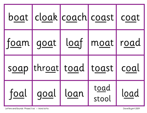 Phase 3: grapheme oa, - ppt, cards, game and revision activities ...