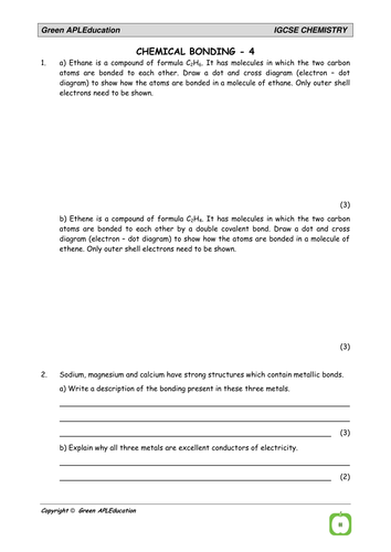 IGCSE Chemistry Questions Package | Teaching Resources IGCSE Chemistry Questions Package | Teaching Resources