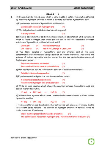 IGCSE Chemistry Questions Package | Teaching Resources IGCSE Chemistry Questions Package | Teaching Resources