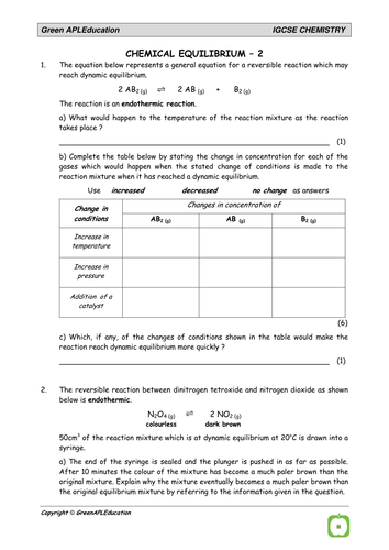 IGCSE Chemistry Questions Package | Teaching Resources IGCSE Chemistry Questions Package | Teaching Resources