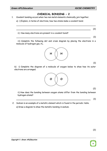 IGCSE Chemistry Questions Package by greenAPL - UK Teaching Resources - TES