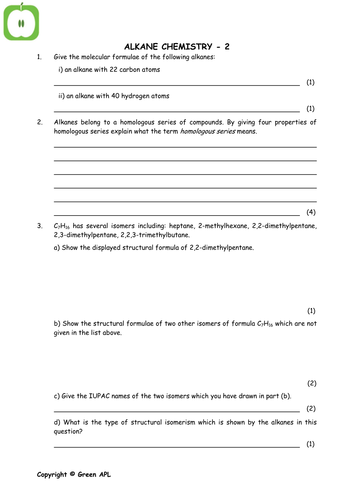 A Level Chemistry Year 1 Package | Teaching Resources