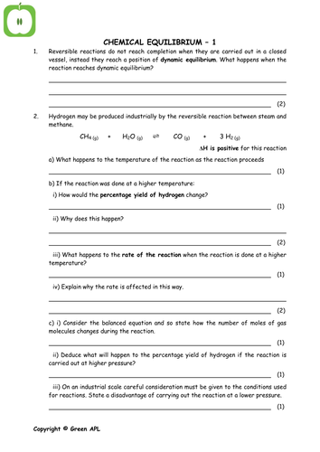 A Level Chemistry Year 1 Package | Teaching Resources