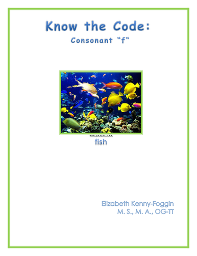Know the Code: Consonant "f" | Teaching Resources