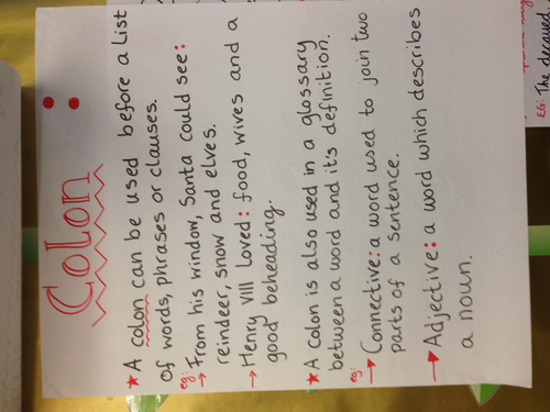 Grammar- Colons and Semi-Colons Yr 5/6 | Teaching Resources