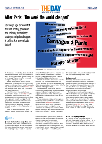 News written for classrooms: Paris Attacks Special Edition | Teaching ...