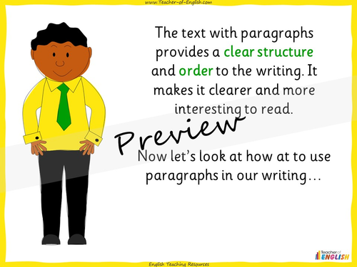 Writing Using Paragraphs | Teaching Resources