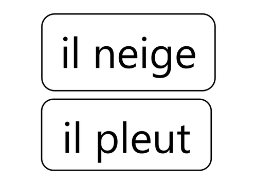 FRENCH - Weather - Quel temps fait-il? - Display/Flashcards | Teaching ...