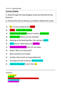 KS3 Loop Dialogue Script (Connectives) by neilfbentley - UK Teaching ...