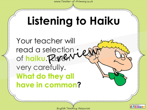 Spring Haiku Poetry - Year 5 and 6 | Teaching Resources