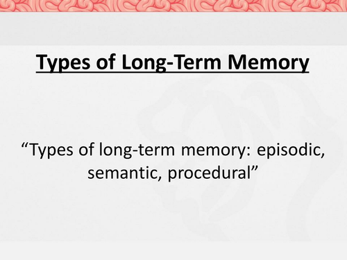 Lesson 3: Types of LTM (New AQA Specification) | Teaching Resources Lesson 3: Types of LTM (New AQA Specification) | Teaching Resources