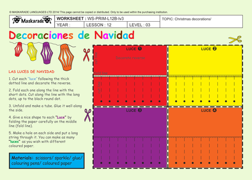 SPANISH-ALL ABOUT-CHRISTMAS FOR Y5-Y6: Christmas decoration/ Quiz ...