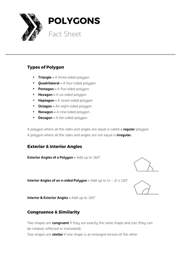 Interior & Exterior Angles of Polygons - Complete Unit of Work ...