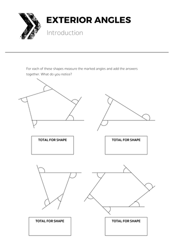 Interior & Exterior Angles of Polygons - Complete Unit of Work by ...